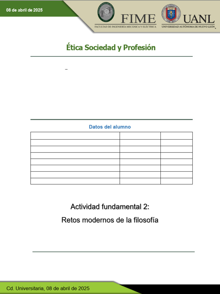 Act. Fun#2-Eq5 - Retos Modernos de La Filosofia 1 | PDF | Verdad | Agustín De Hipopótamo