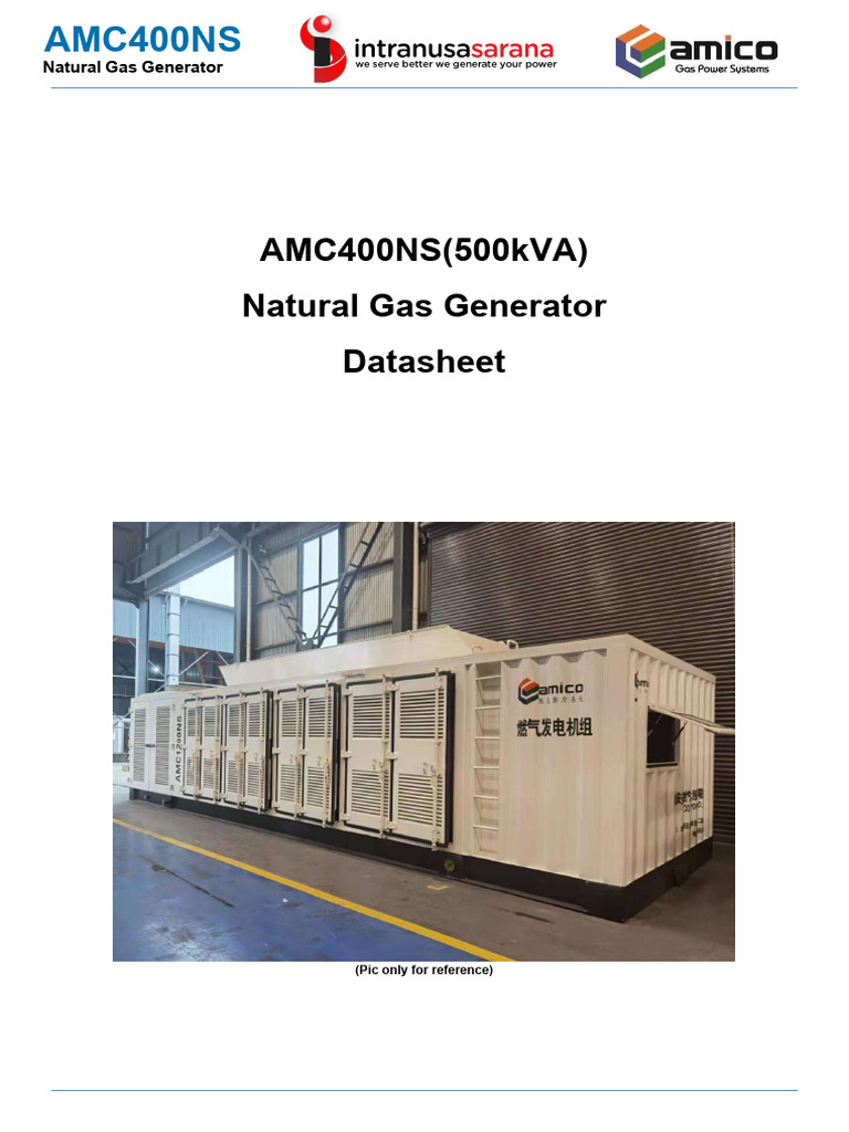 1 - AMC400NS Natural Gas Genset Datasheet (2 in One) | PDF | Natural ...