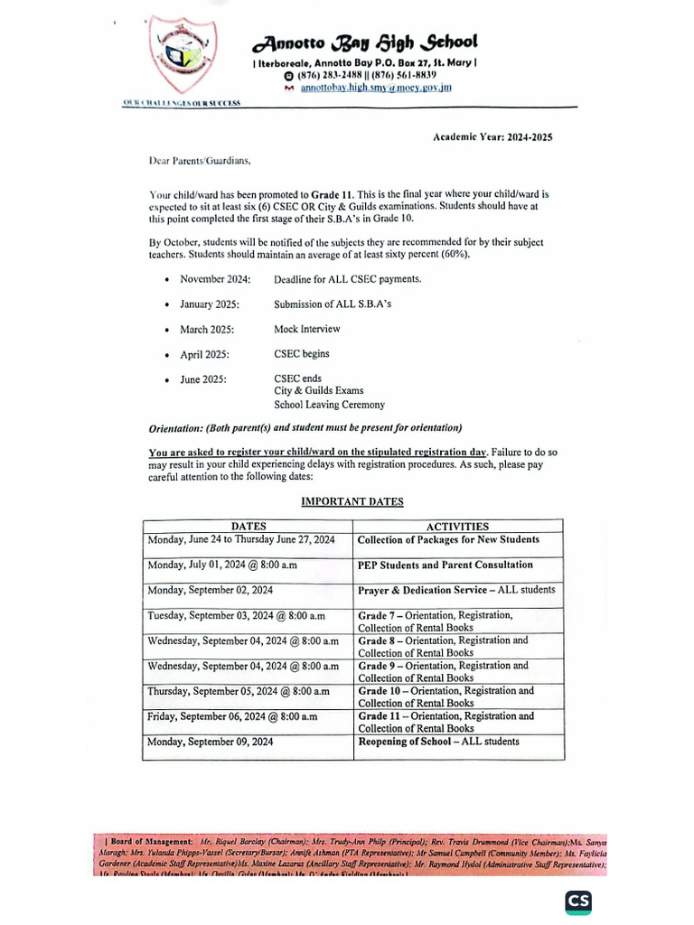 Grade 11 Cover Letter | PDF