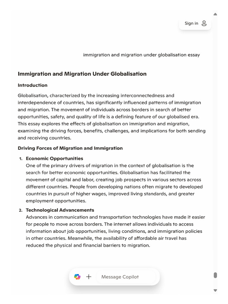 Immigration and Migration... | PDF