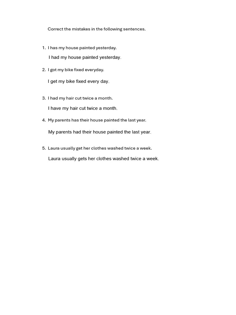 Causative Exercises | PDF