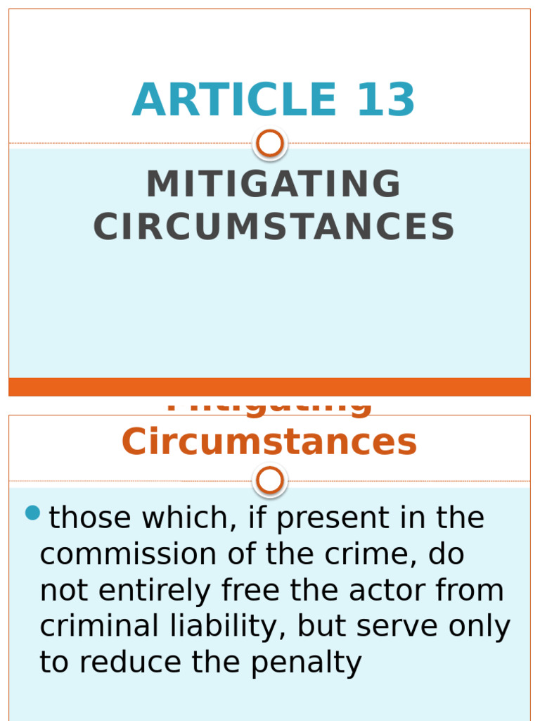 Mitigating Circumstances | PDF | Crimes | Crime & Violence