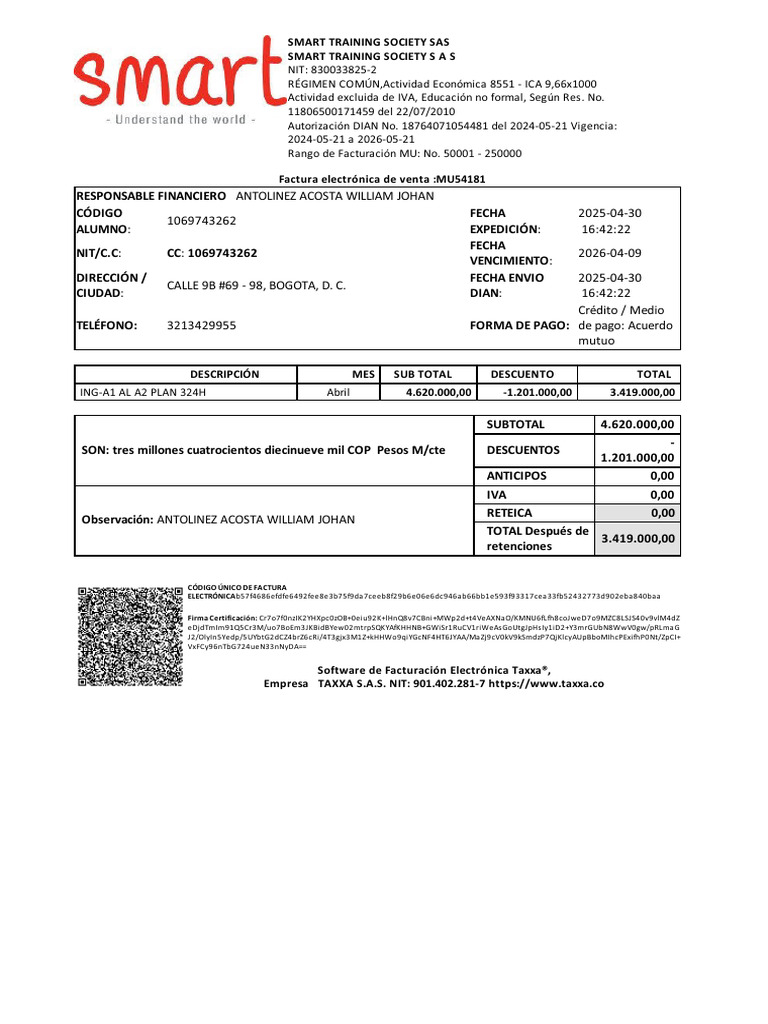 Invoice | PDF | Tecnología bancaria | Tecnología financiera