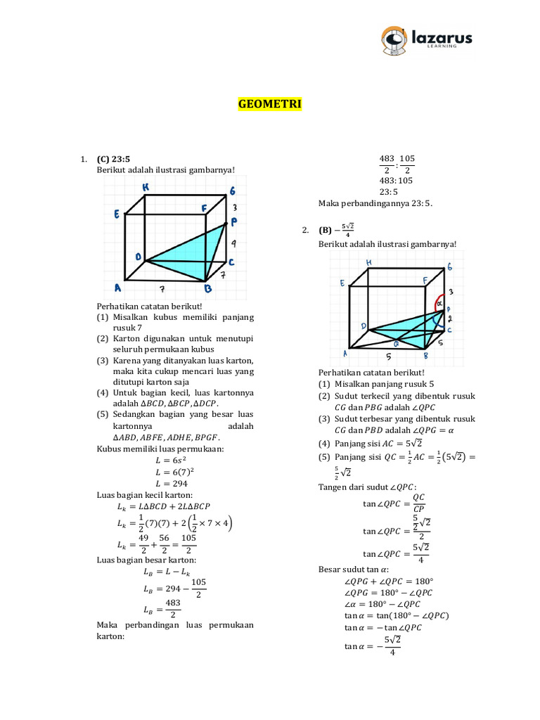 Pembahasan-Matipa - Geometri | PDF