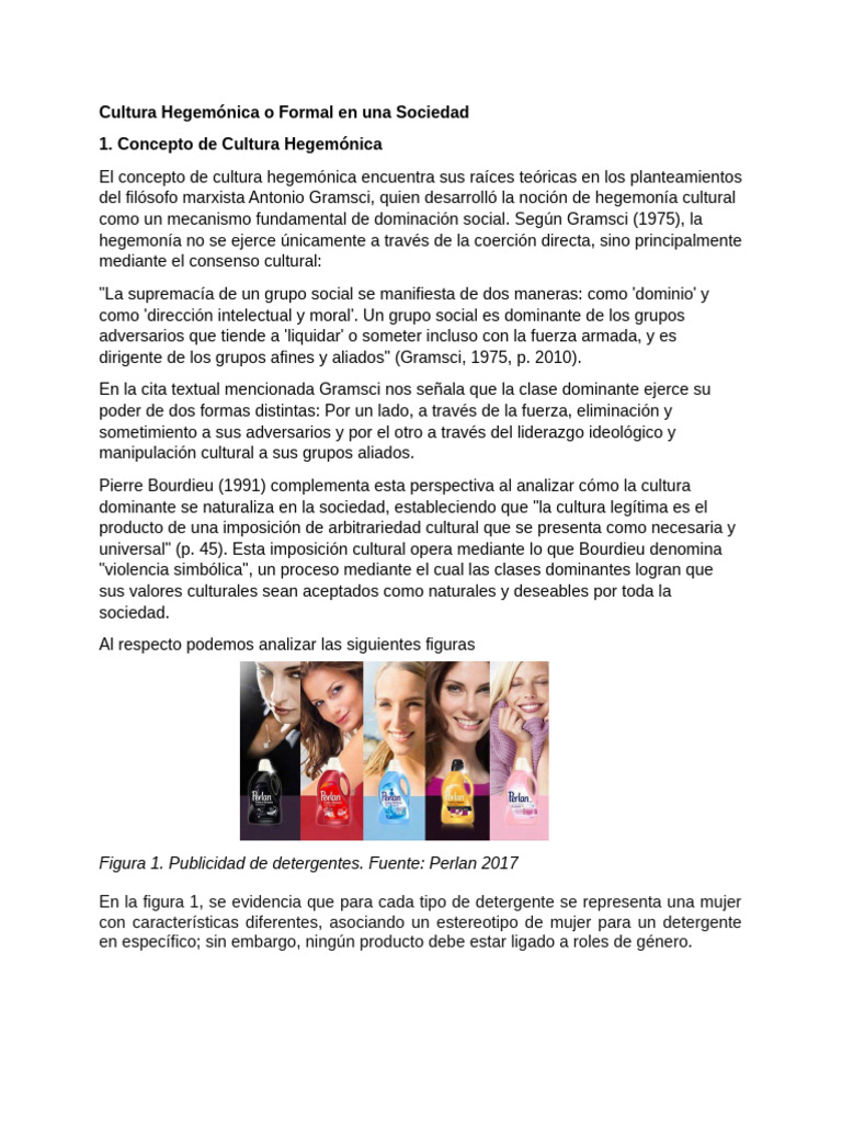 Cultura Hegemónica: Definición y Ejemplos | PDF | Hegemonía | Antonio ...