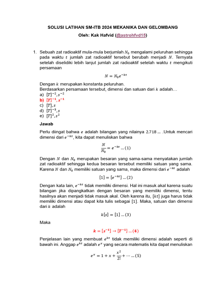 Solusi Simulasi SM ITB 2024 | PDF