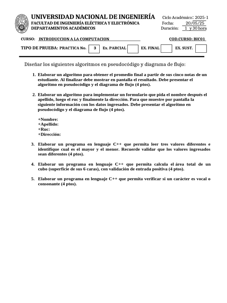 PRACTICA CALIFICADA 3 -CURSO BIC01(primer grupo) (1) | PDF