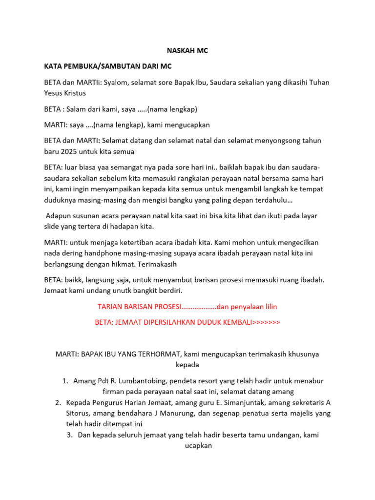Naskah MC | PDF
