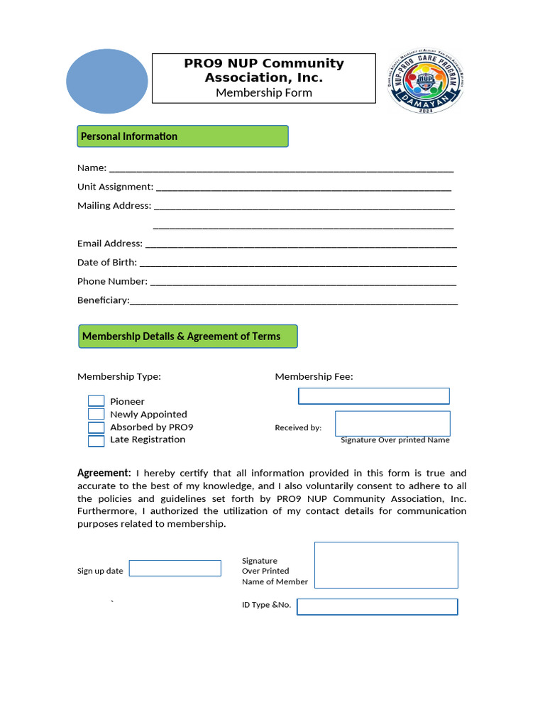 Membership Form | PDF