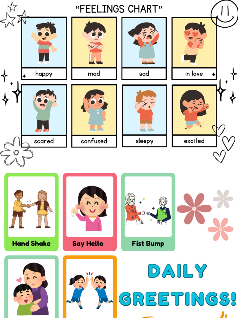 Feelings Chart & Greetings | PDF
