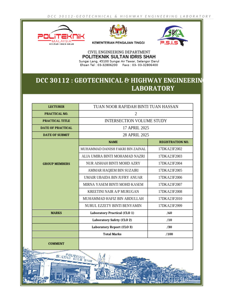 Highway Report (Intersection) | PDF | Traffic | Traffic Light