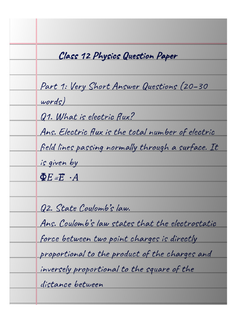 Physics 12th | PDF
