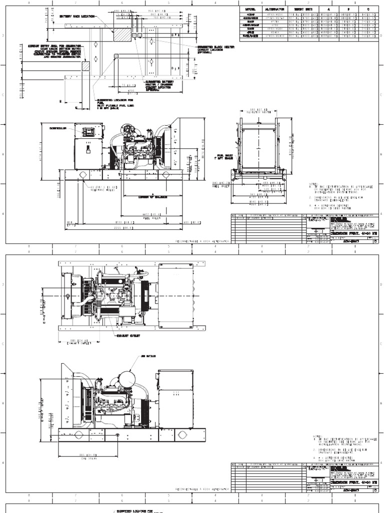 Kohler KG40 Dimensional Drawing | PDF