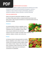 Comparativa: Comida Saludable vs Chatarra | PDF | Alimentos | Nutrición