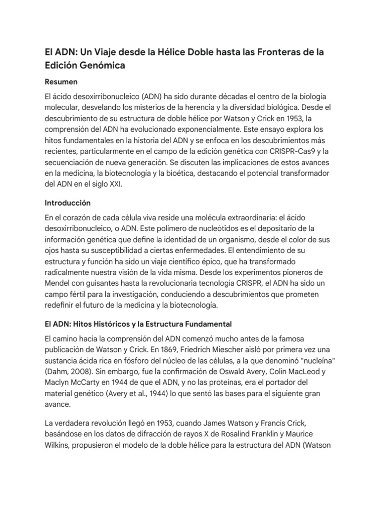EL ADN y Sus Complejidades | PDF | Adn | Genética