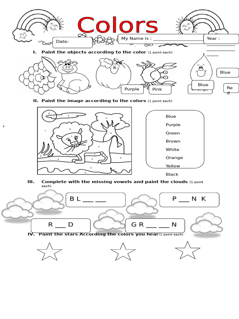 1ro-colors quiz | PDF
