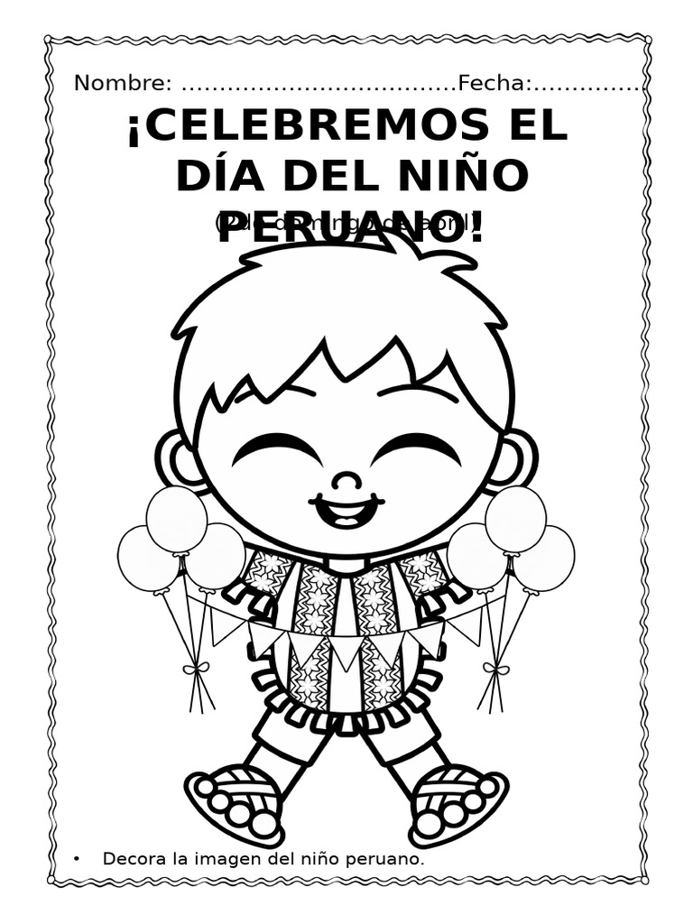 Fichas Día Del Niño | PDF