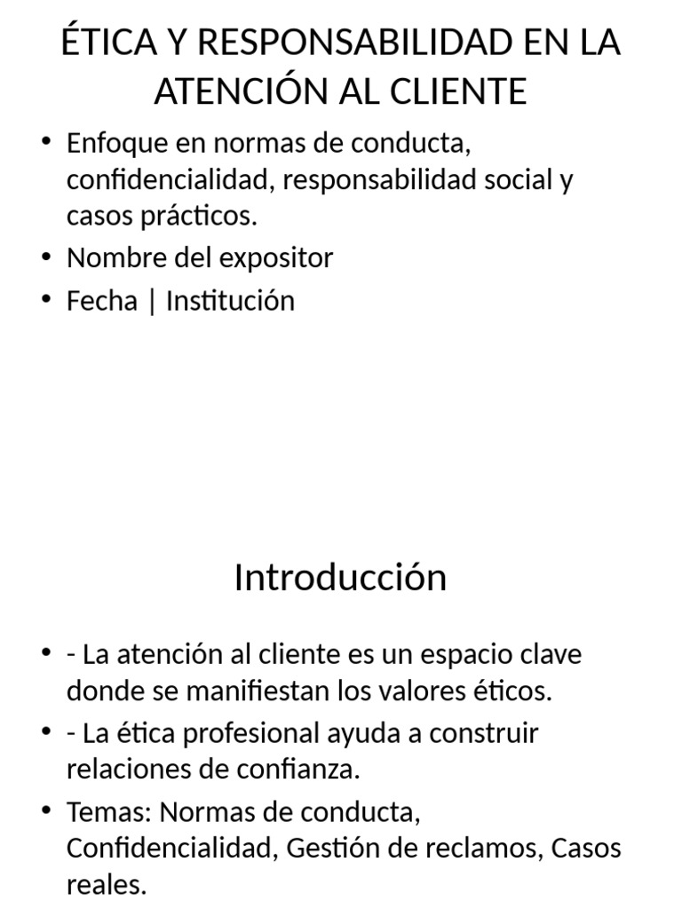 Ética_y_Responsabilidad_en_la_Atención_al_Cliente | PDF | Comportamiento