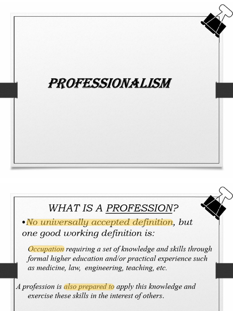 3 Professionalism - 240309 - 051013 | PDF | Profession | Knowledge