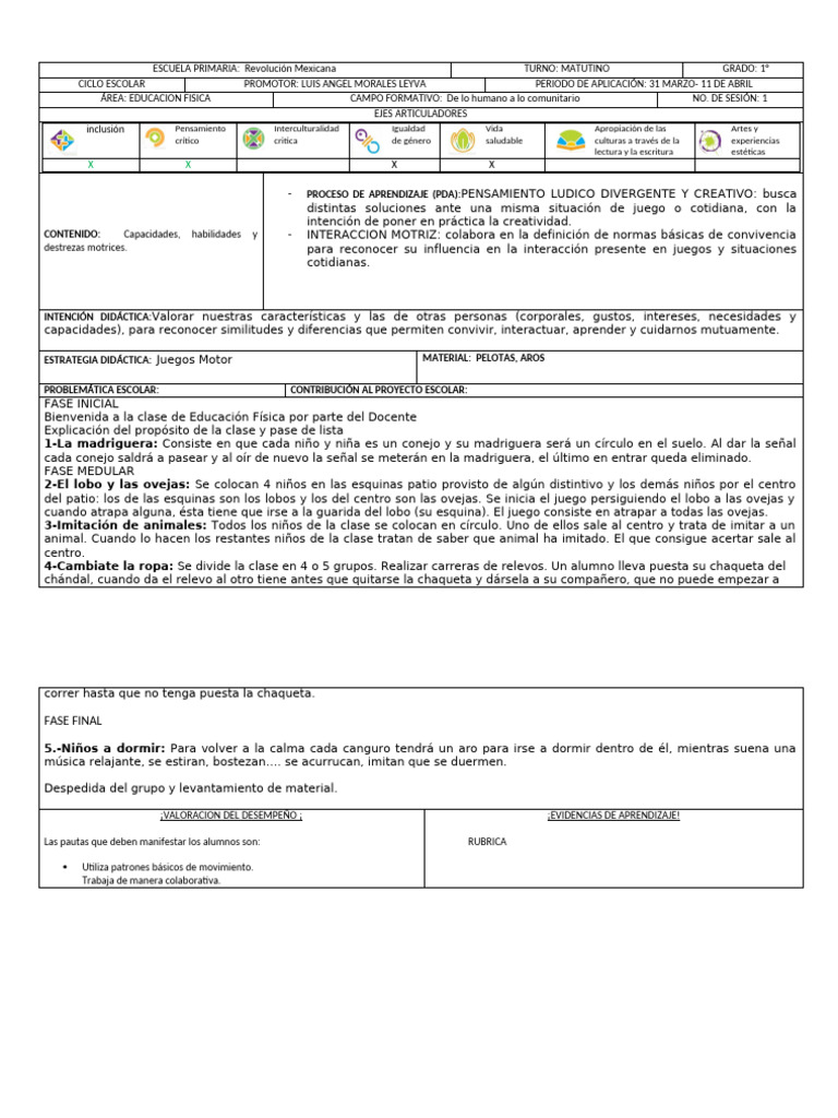 APlan de Sesión Primaria 1 | PDF | Educación primaria | Aprendizaje