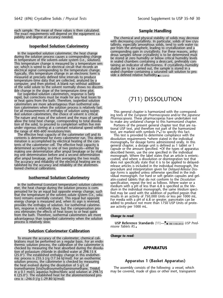 5642-5649 (711) Dissolution | PDF | Buffer Solution | Chemistry