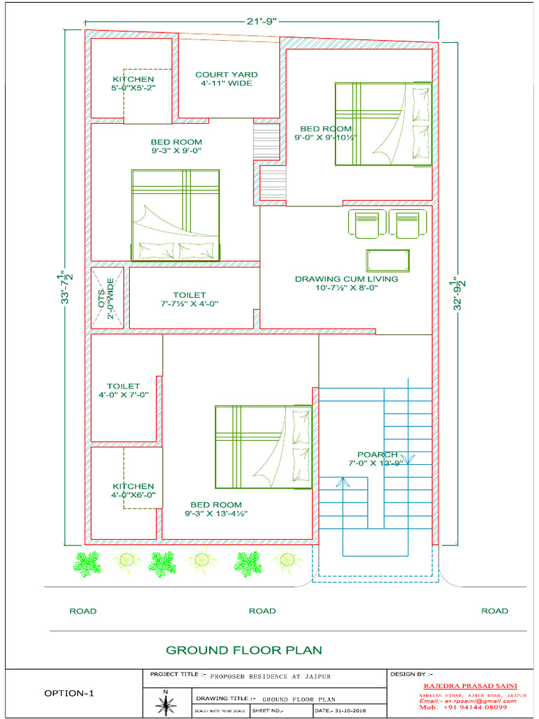 Ground Floor Plan - Option-1 | PDF