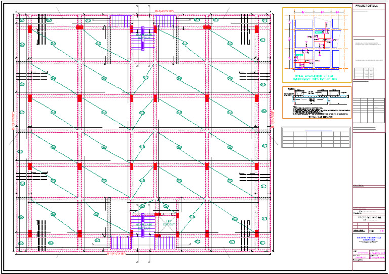 Roof Shuttering Plan and Details | PDF | Concrete | Beam (Structure)