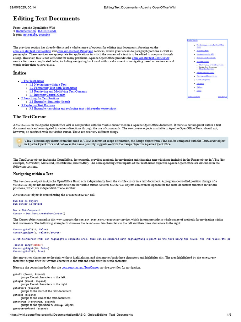 Editing Text Documents - Apache OpenOffice | PDF | Cursor (User Interface) | Paragraph