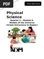 ADM-Physical Science Q2 Module 1 | PDF | Planets | Orbit