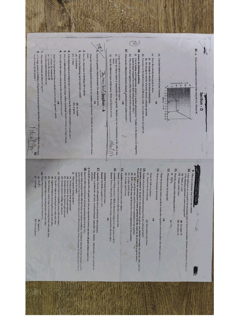 Science Class 9th Test Paper | PDF