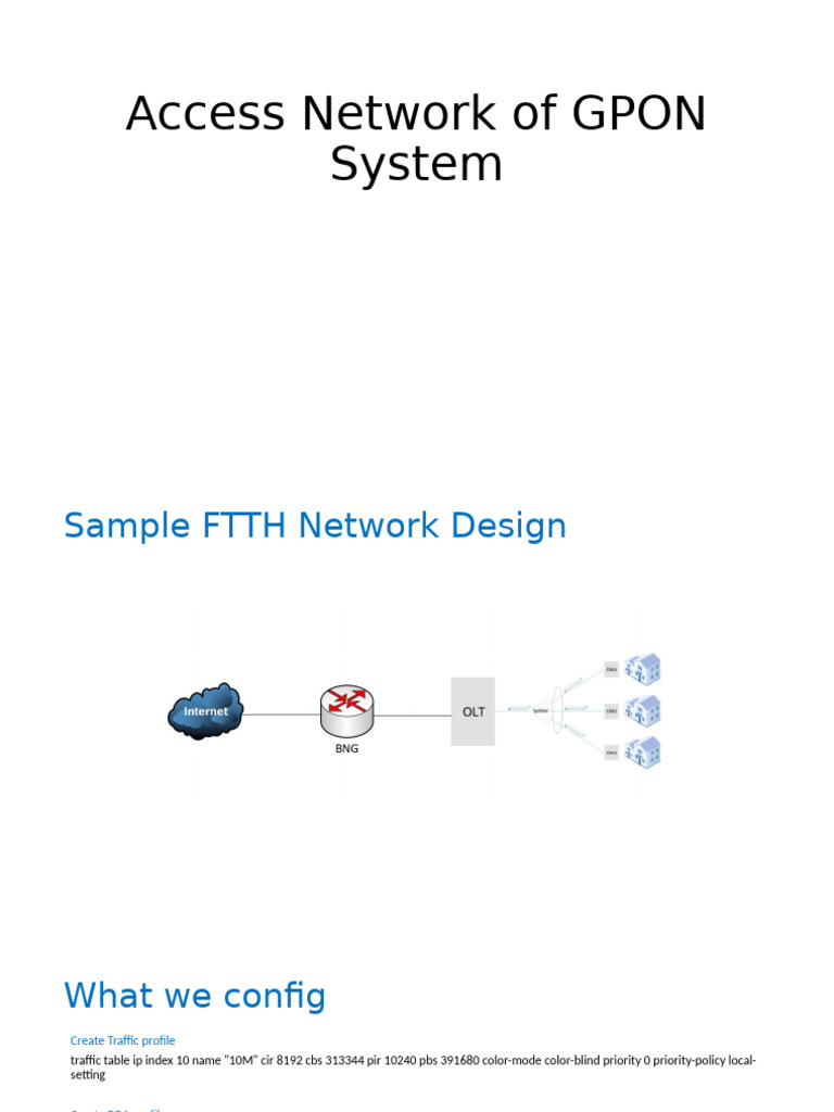 Access Network of GPON System | PDF