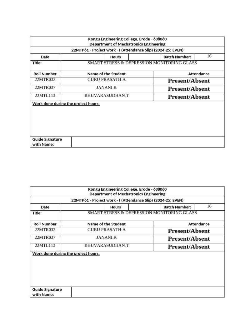 Project Att Format | PDF