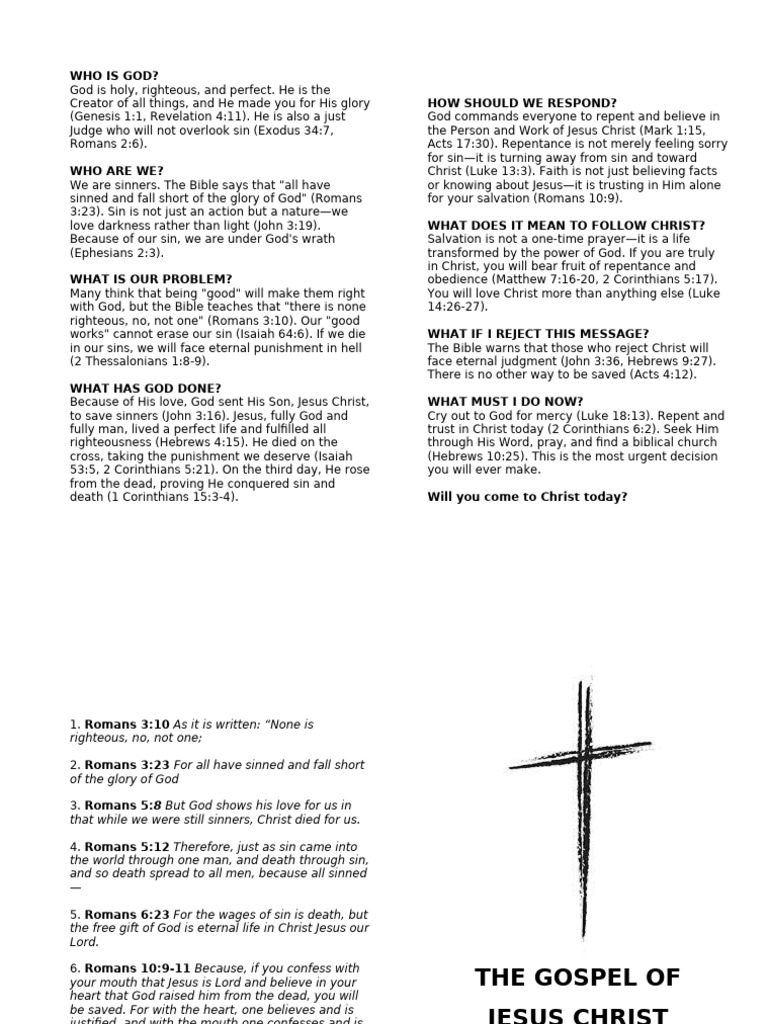 The Gospel of Jesus Christ Explained | PDF | Jesus | Sin