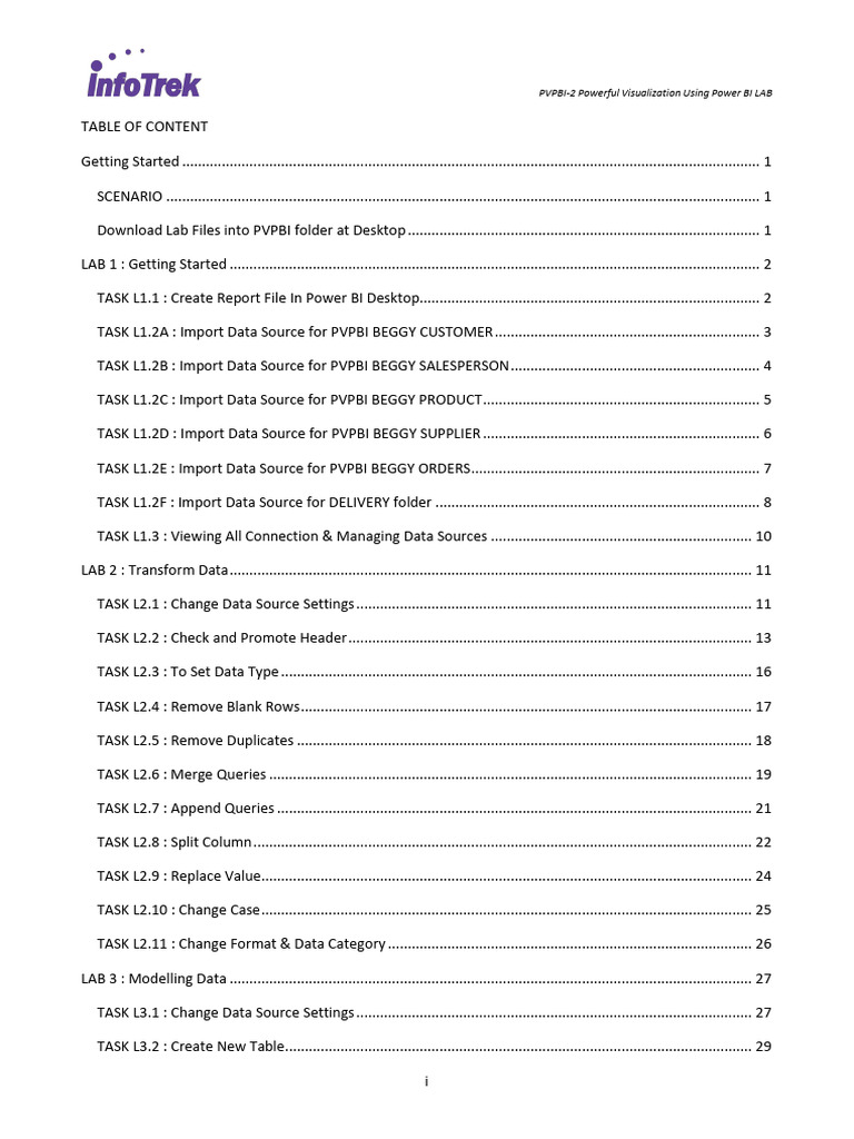 Powerful Visualization Using Power BI LAB | PDF | Page Layout ...