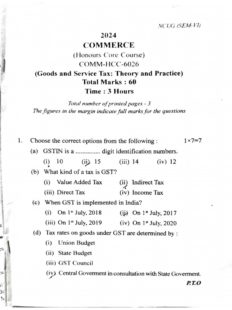 6th-Question Paper | PDF