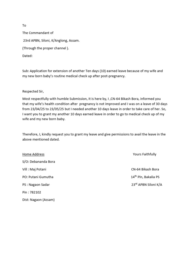 Leave Application of Bablu | PDF