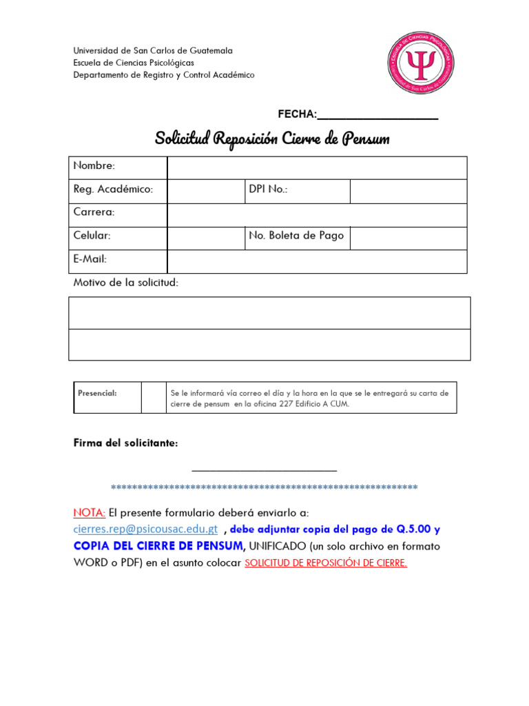 Formulario Reposición de Cierre | PDF