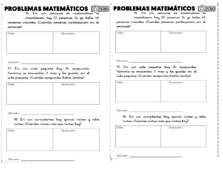 Problemas Matemáticas | PDF