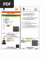 Sample Aadhaar Sanjay | PDF