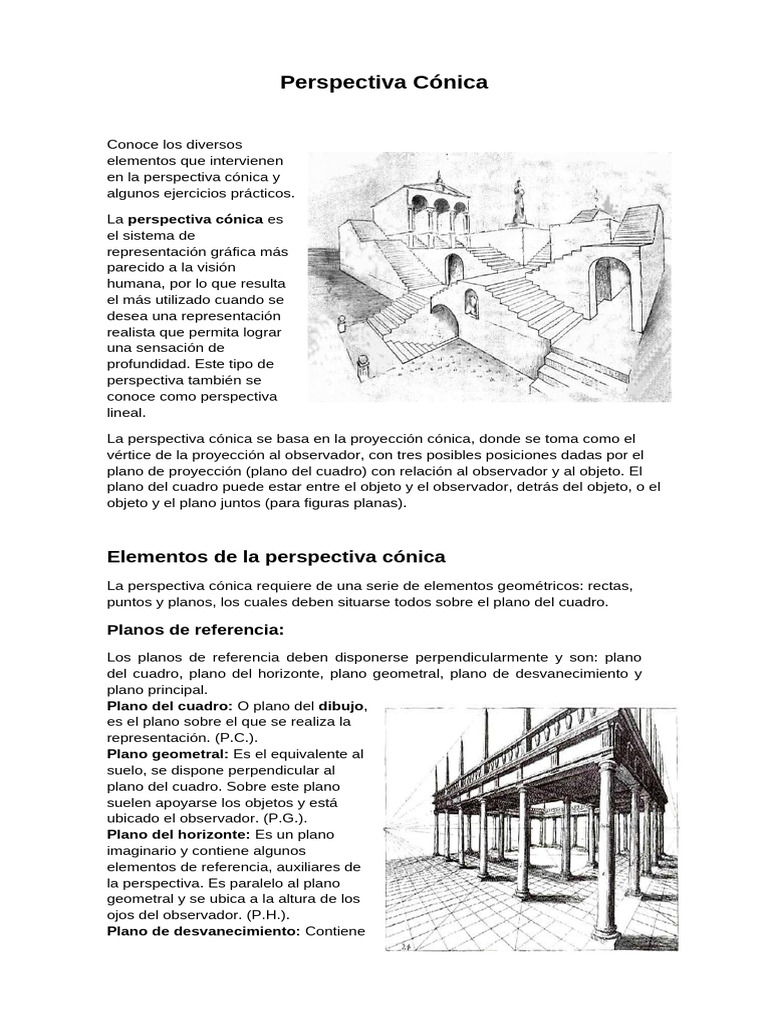 2 - Perspectiva - CONICA (2) - OK | PDF | Perspectiva (Gráfica) | Horizonte
