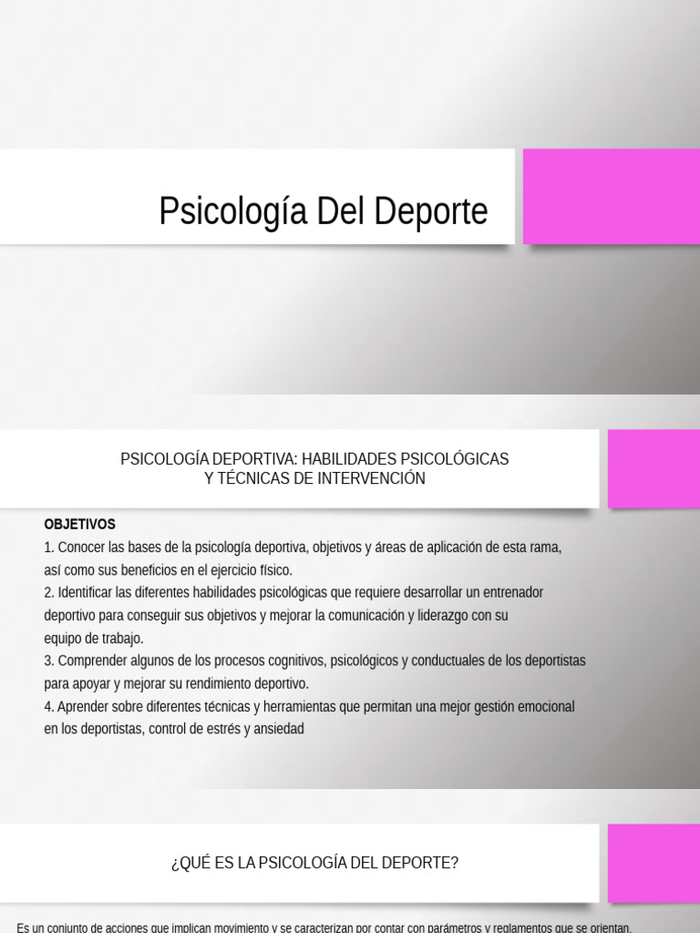 Psicología Del Deporte | PDF | Sicología | Las emociones