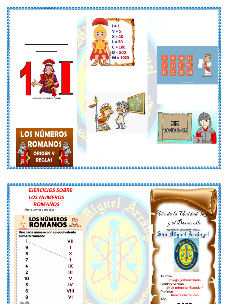 Introducción a los Números Romanos | PDF | Notación Matemática | Aritmética