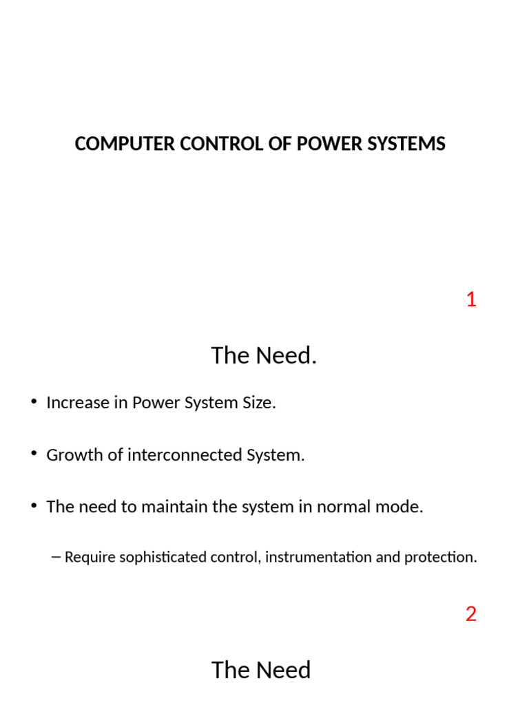 Computer Control in Power Systems | PDF | Scada | Electric Power ...
