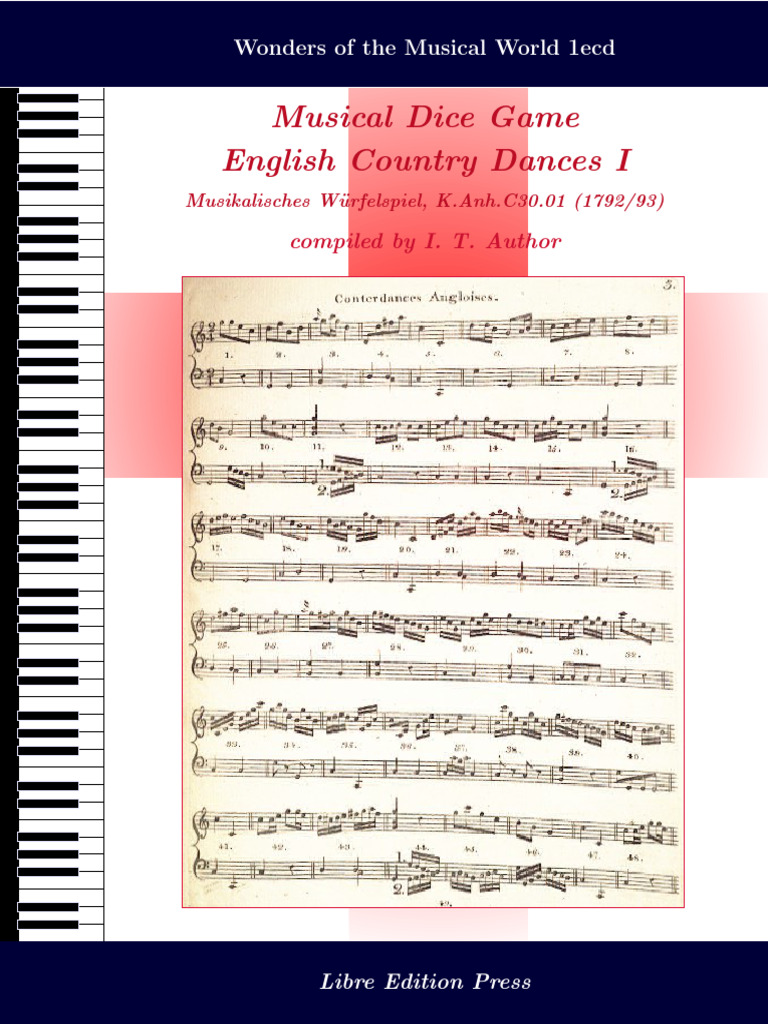 Musical Dice Game English Country Dances I Based On Musikalisches ...