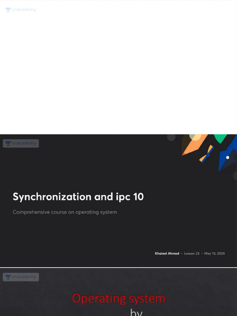 Synchronization and Ipc 10 With Anno | PDF