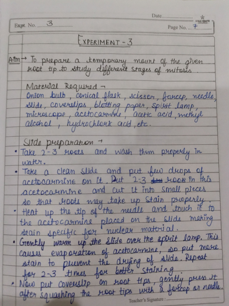 Biology 12th Experiment 3 | PDF