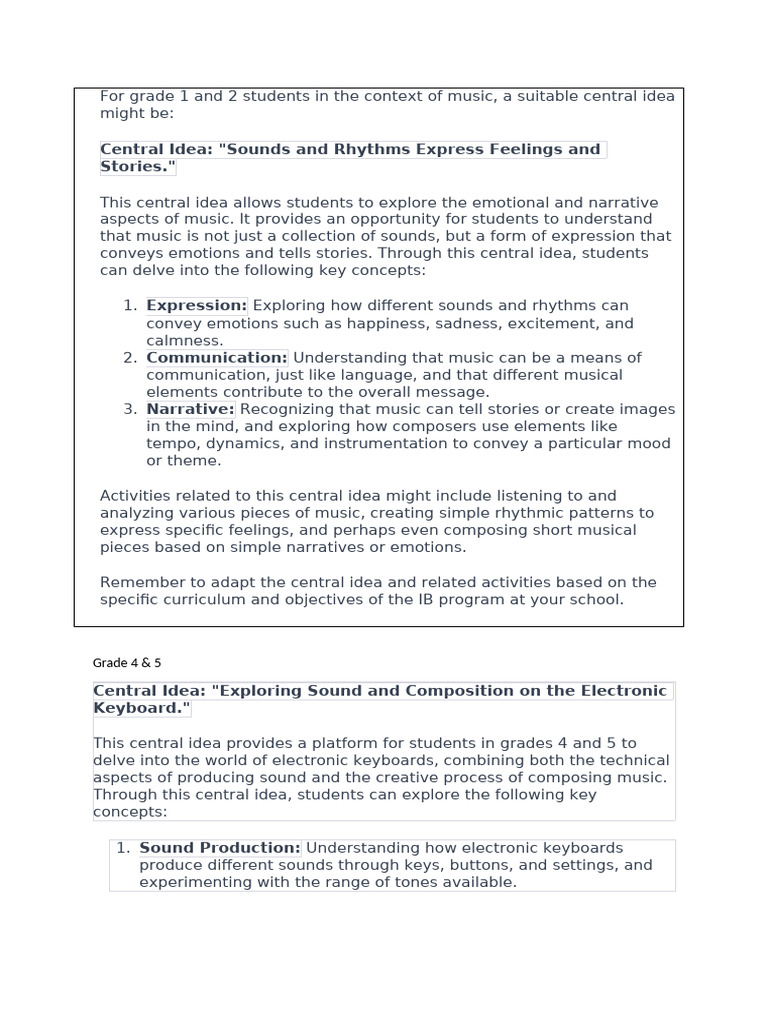 For Grade 1 and 2 Students in The Context of Music | PDF | Rhythm ...