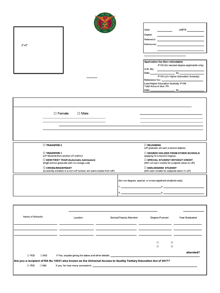 UP Los Baños Admission Application Form | PDF | Computer Security ...