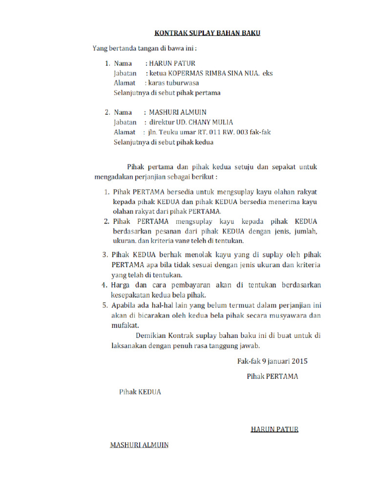 Contoh Mou Kerjasama Pdf