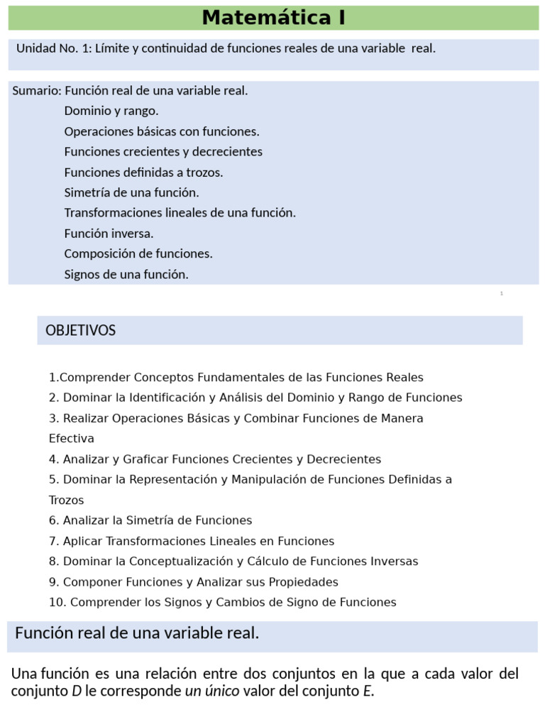(1-2) - Funciones (1) Con Factores Comunes | PDF | Función (Matemáticas) | Número Real